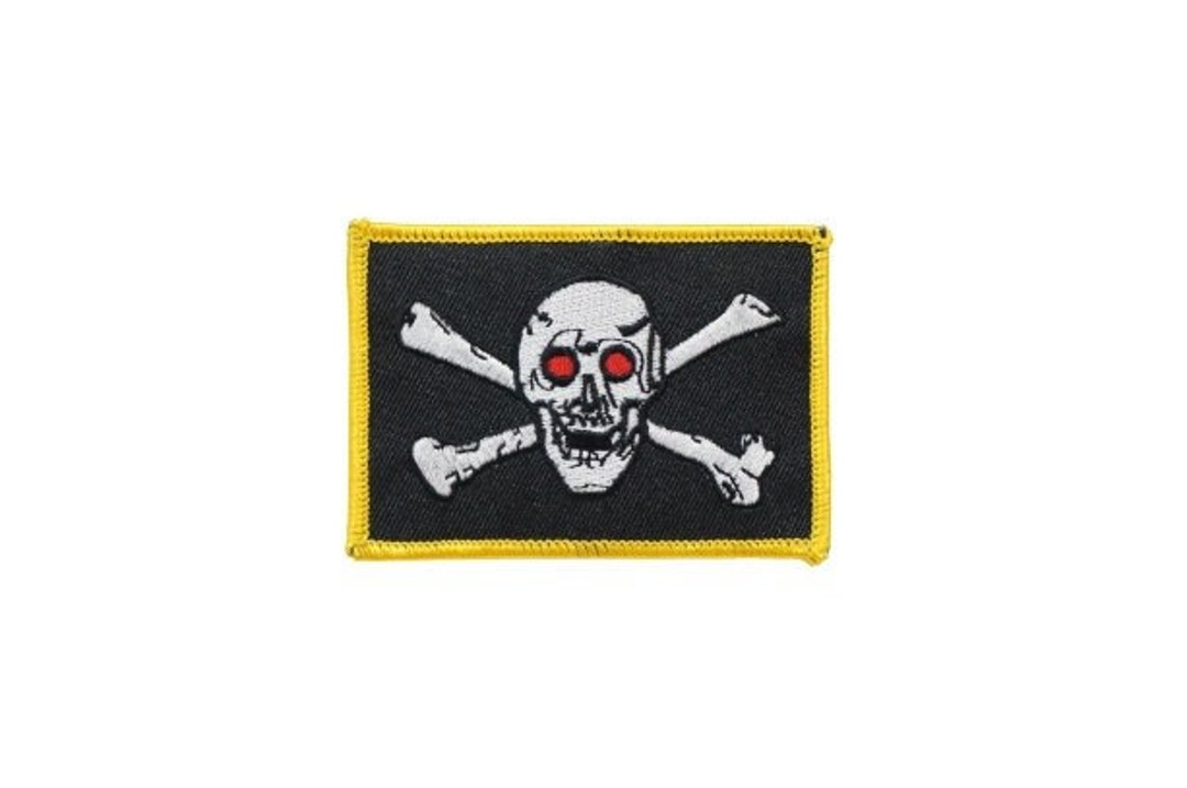 Skull With Red Eyes Patch Patch / Skull Flag Patch / Iron on or Sew On - Etsy