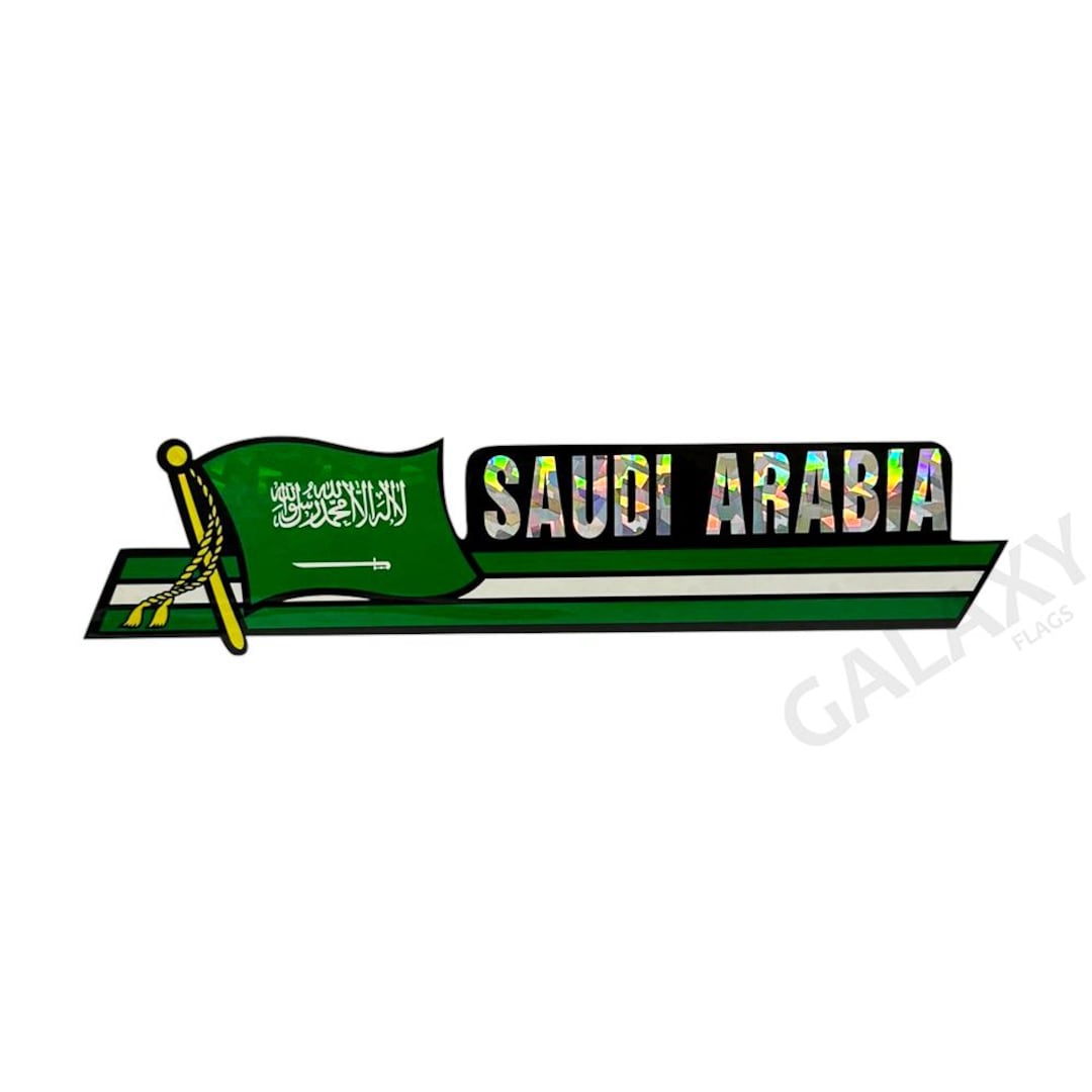 Saudi Arabia Bumper Sticker / Saudi Arabia Flag Sticker / "3 X 11 3/4 ...