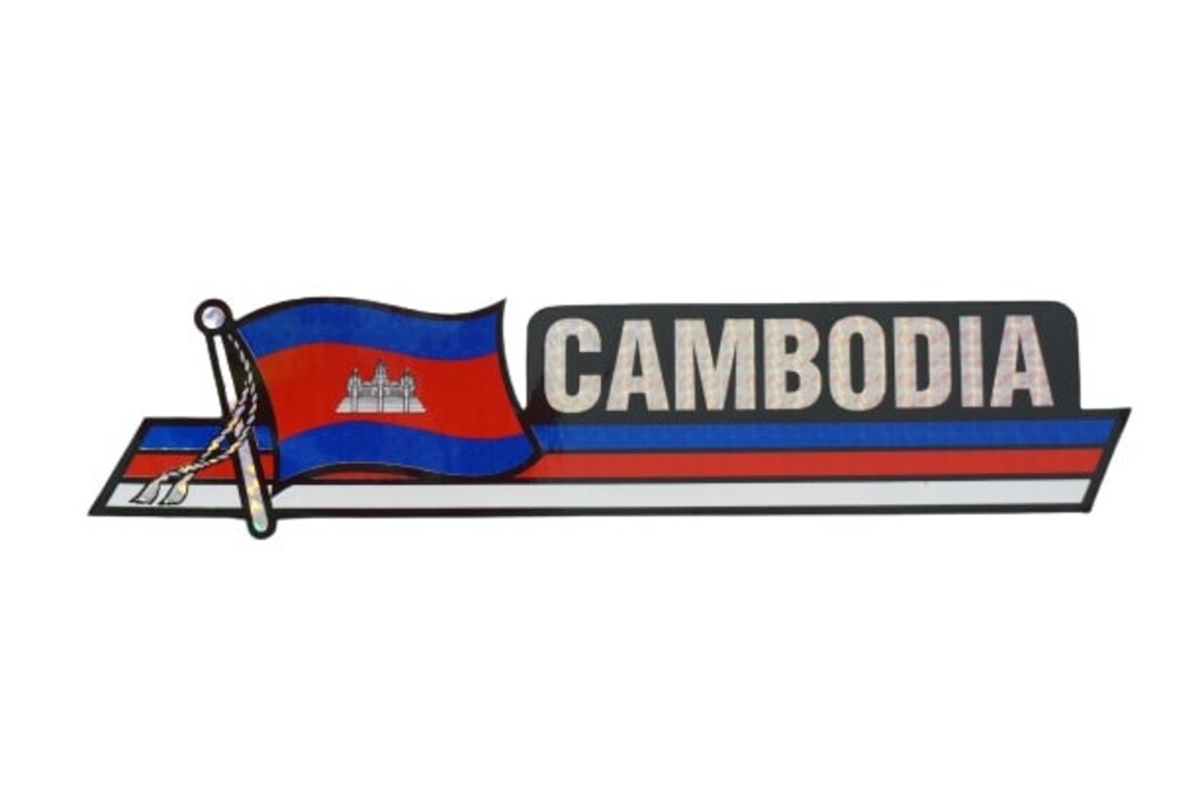 Cambodia Bumper Sticker / Cambodia Flag Sticker / 3 X 11 3/4 Cambodia ...