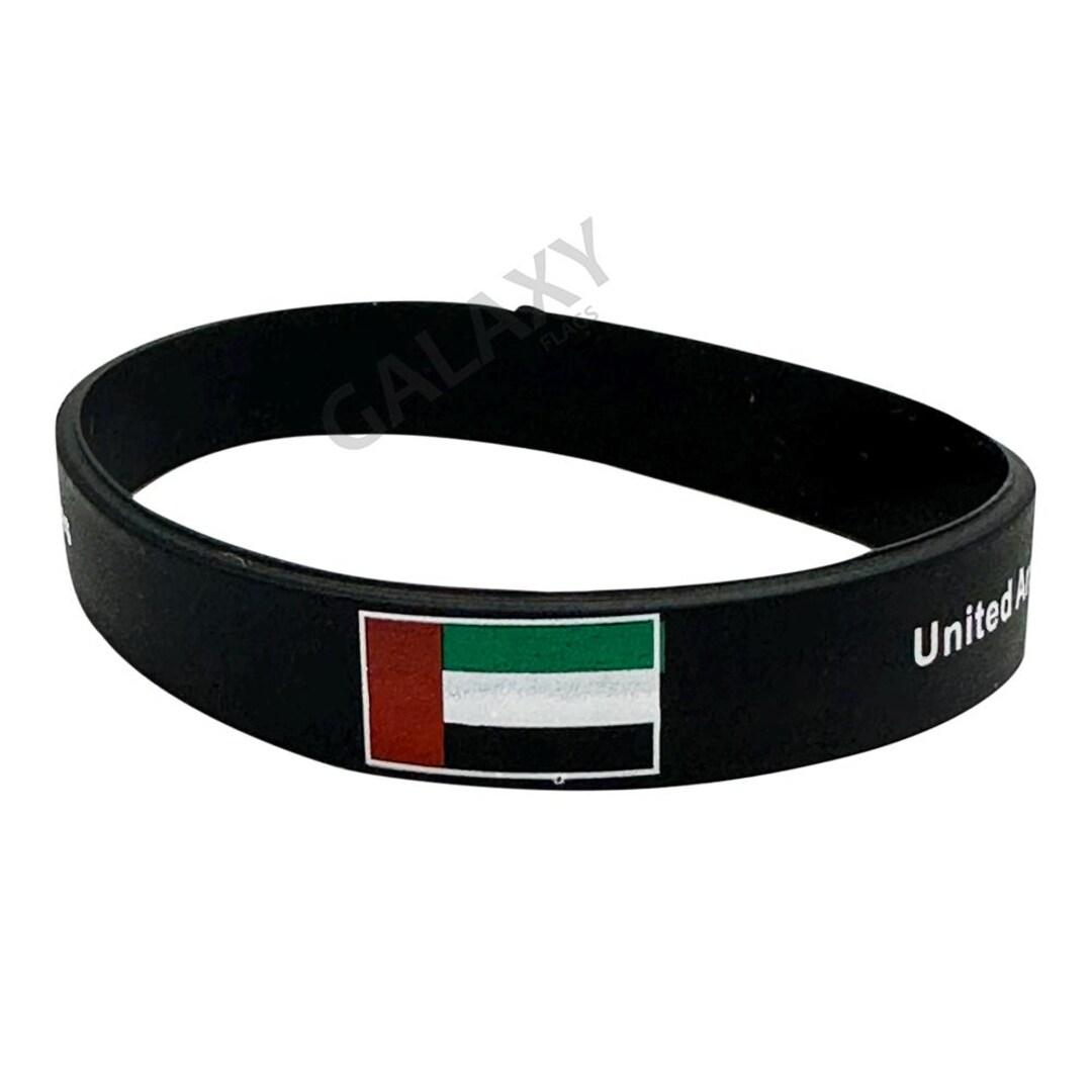 UAE Bracelet /united Arab Emirates Flag Silicone Rubber Bracelet - Etsy