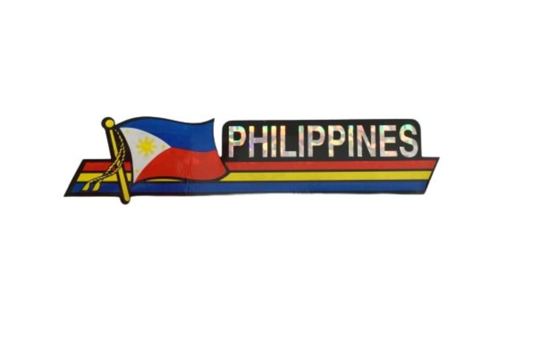 Philippines Bumper Sticker / Philippines Flag Sticker / 3 X 11 3/4 ...