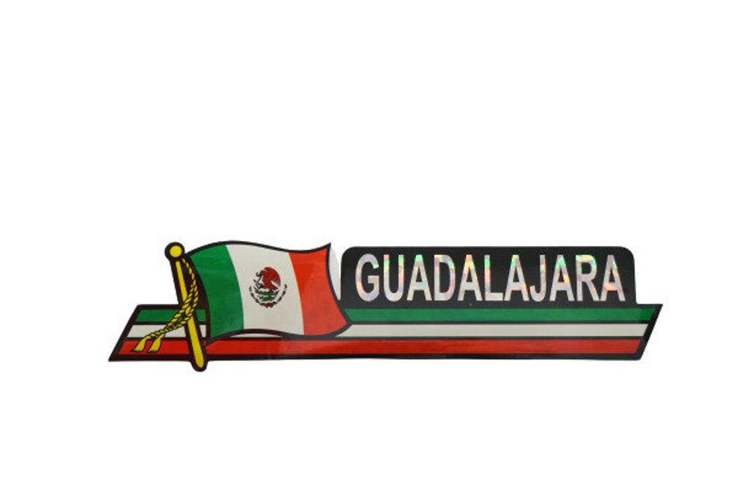 Guadalajara Bumper Sticker / Guadalajara Flag Sticker / 3 X 11 3/4 ...