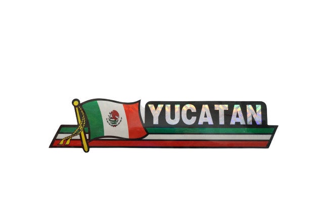 Yucatan Bumper Sticker / Yucatan Flag Sticker / 3 X 11 3/4 Yucatan ...