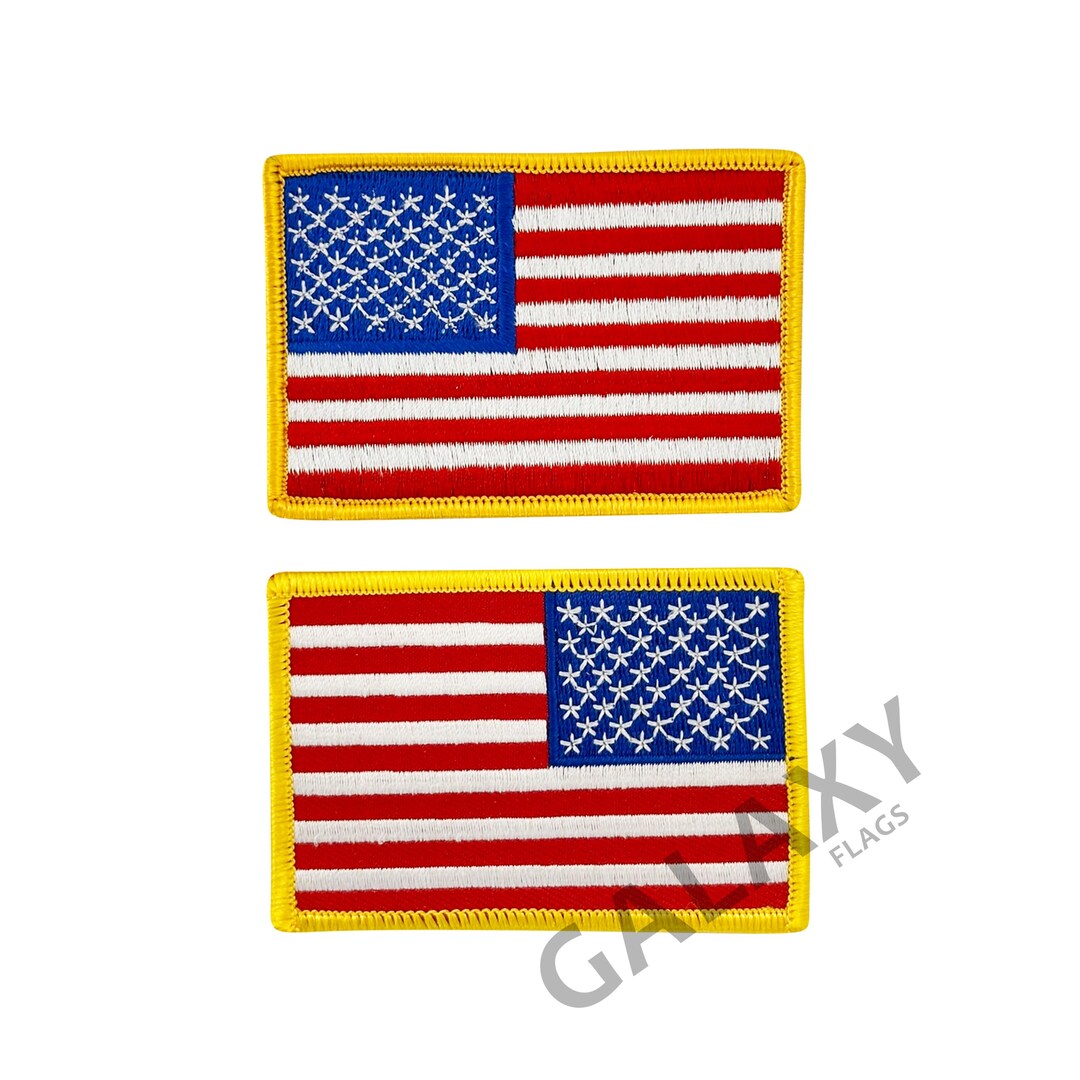 USA Flag Patch / USA Left Shoulder Flag Patch / Iron - on or Sew On - Etsy