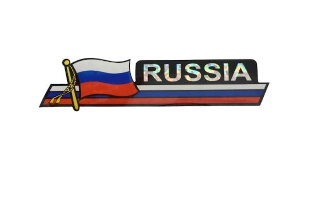 Russia Bumper Sticker / Russia Flag Sticker / 3 X 11 3/4 Russia Bumper ...