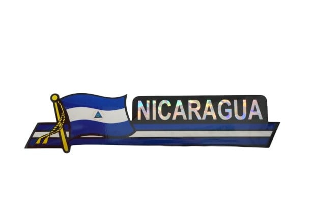 Nicaragua Bumper Sticker / Nicaragua Flag Sticker / 3 X 11 3/4 ...