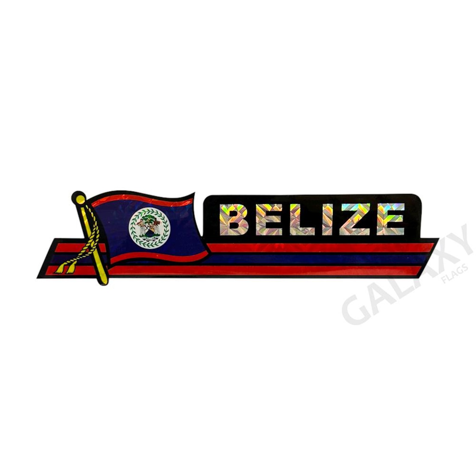 Belize Bumper Sticker / Belize Flag Sticker / "3 X 11 3/4" Belize ...