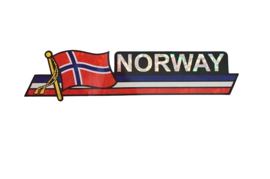 Norway Bumper Sticker / Norway Flag Sticker / 3 X 11 3/4 Norway Bumper ...