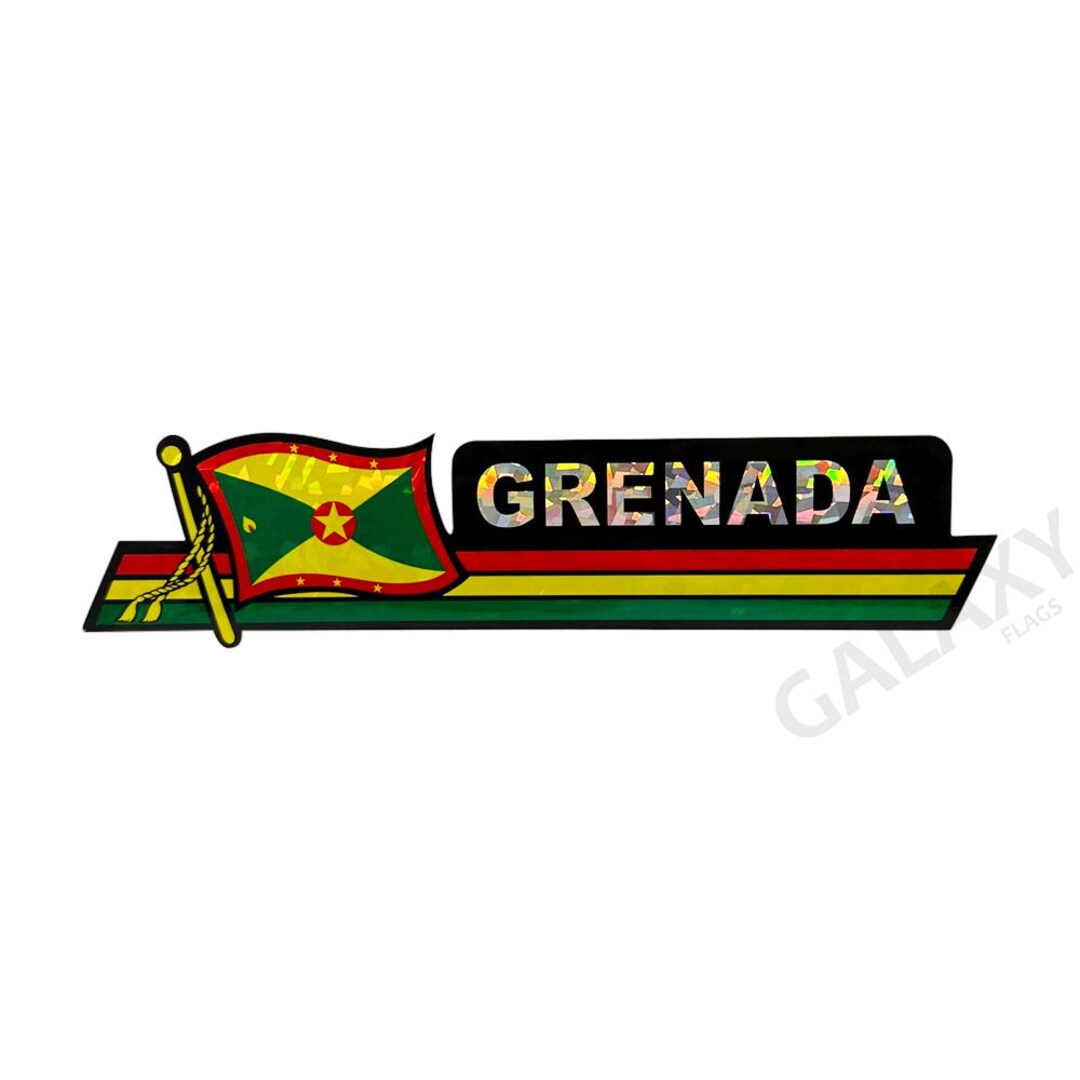 Grenada Bumper Sticker / Grenada Flag Sticker / "3 X 11 3/4" Grenada Bumper Sticker - Etsy
