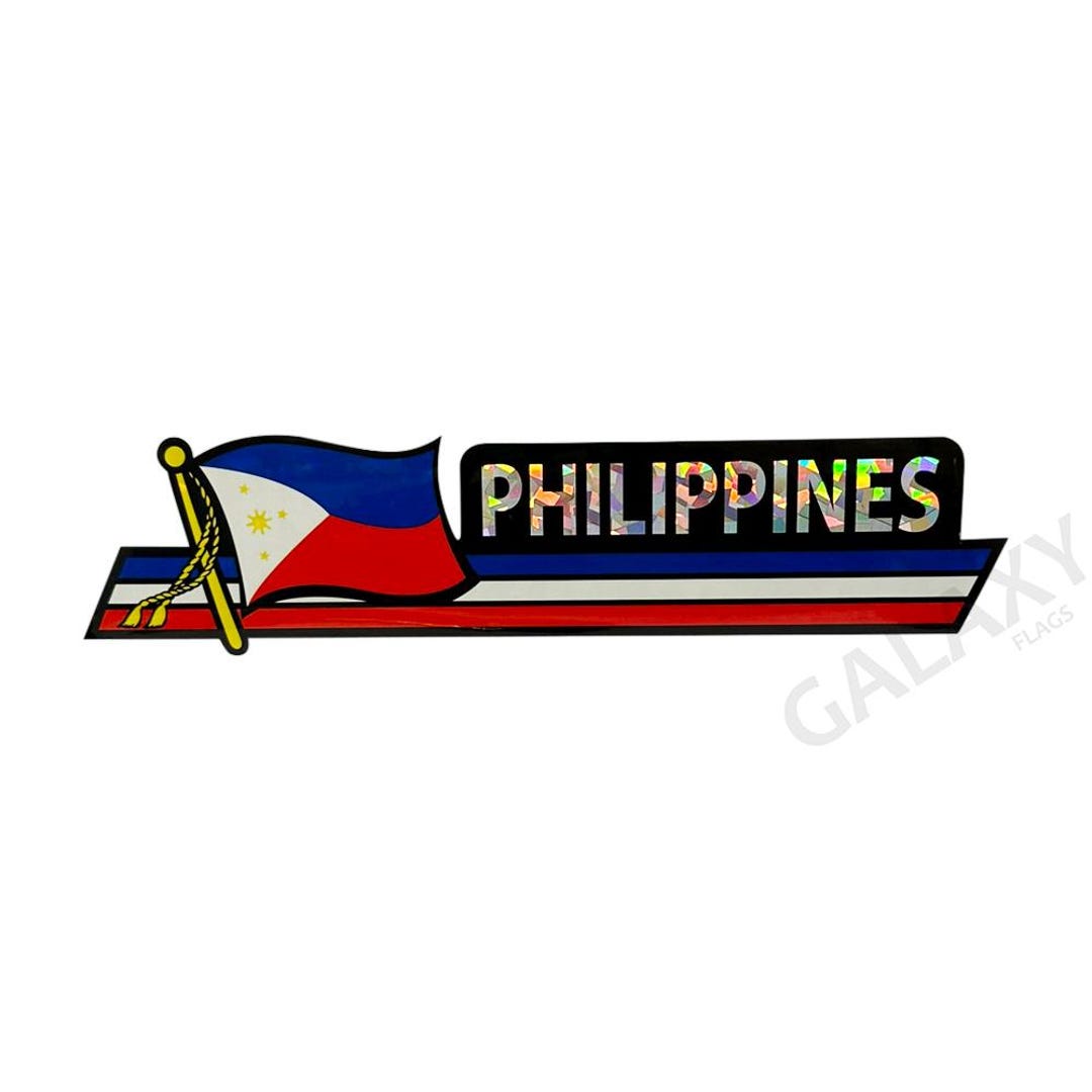 Philippines Bumper Sticker / Philippines Flag Sticker / "3 X 11 3/4 ...