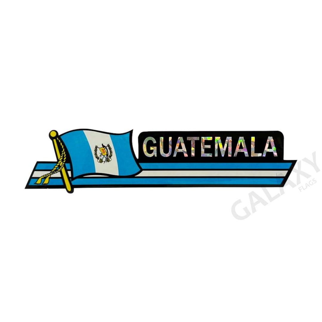 Guatemala Bumper Sticker / Guatemala Flag Sticker / "3 X 11 3/4 ...