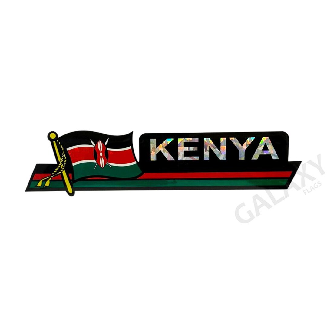 Kenya Bumper Sticker / Kenya Flag Sticker / "3 X 11 3/4" Kenya Bumper ...