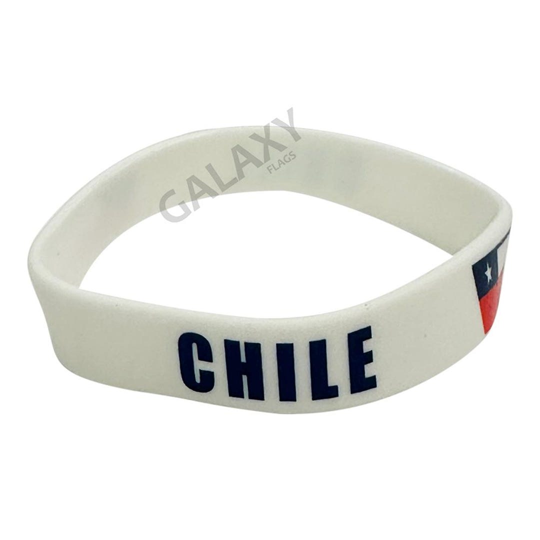 Chile Bracelet / Chile Flag Silicone Rubber Bracelet - Etsy
