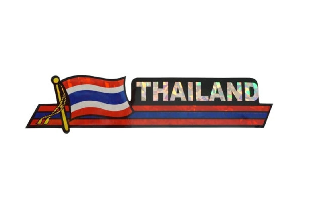 Thailand Bumper Sticker / Thailand Flag Sticker / 3 X 11 3/4 Thailand ...