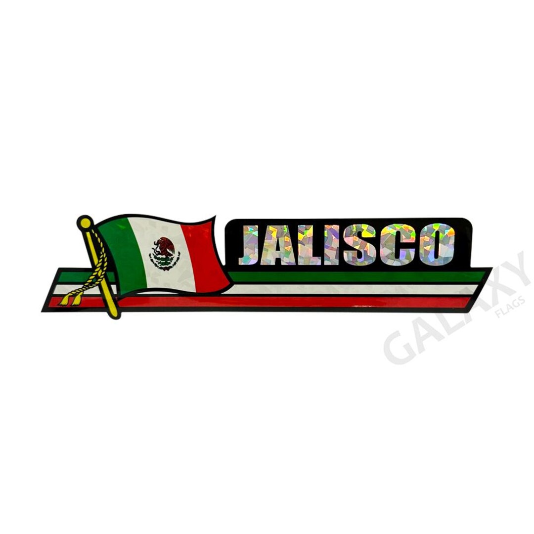 Jalisco Bumper Sticker / Jalisco Flag Sticker / "3 X 11 3/4" Jalisco ...