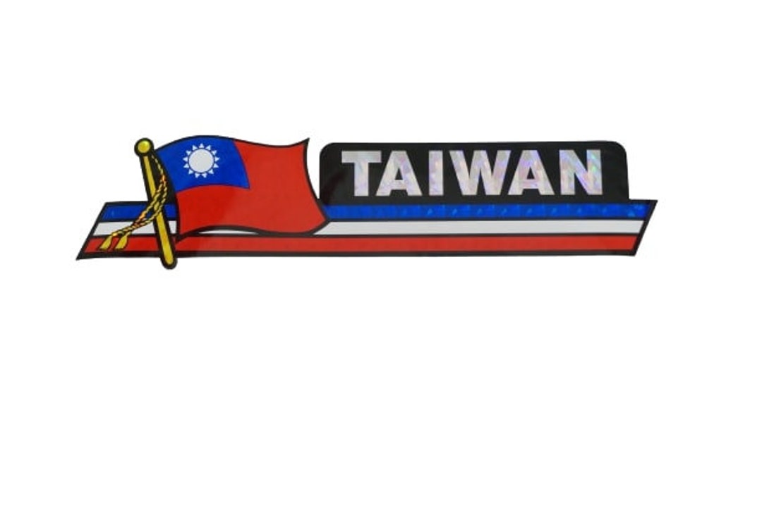 Taiwan Bumper Sticker / Taiwan Flag Sticker / 3 X 11 3/4 Taiwan Bumper ...