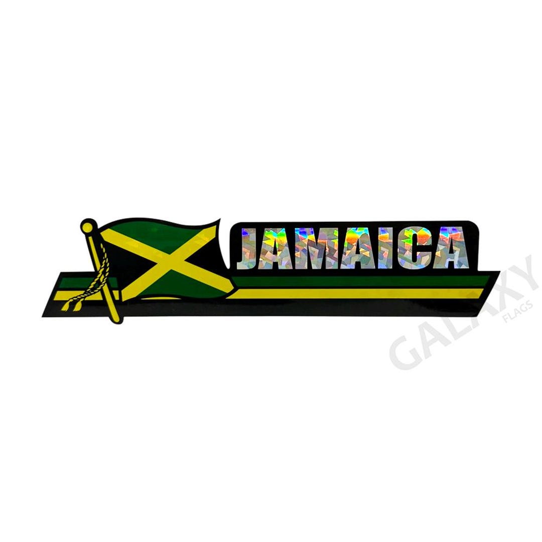 Jamaica Bumper Sticker / Jamaica Flag Sticker / "3 X 11 3/4" Jamaica ...