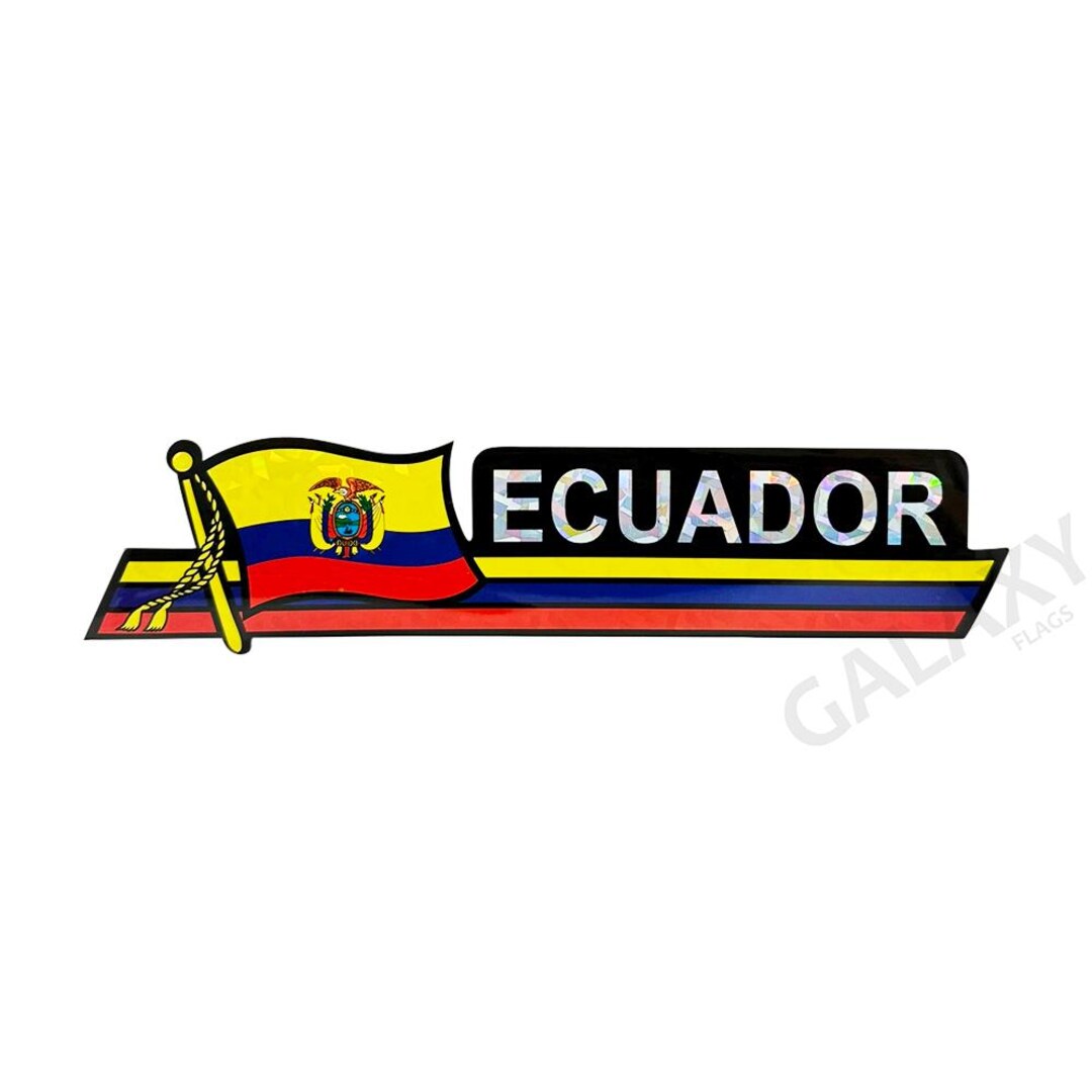 Ecuador Bumper Sticker / Ecuador Flag Sticker / "3 X 11 3/4" Ecuador ...