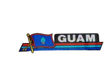 Guam Flag Bumper Sticker - Etsy