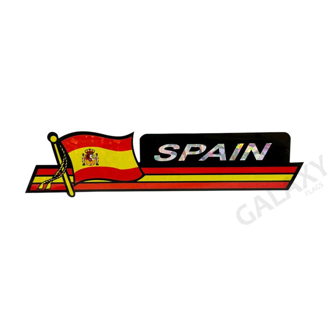 Spain Bumper Sticker / Spain Flag Sticker / "3 X 11 3/4" Spain Bumper ...
