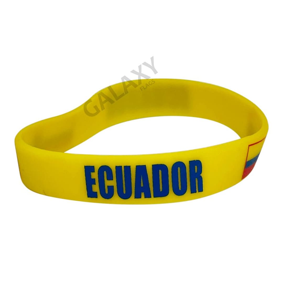 Ecuador Bracelet / Ecuador Flag Silicone Rubber Bracelet - Etsy