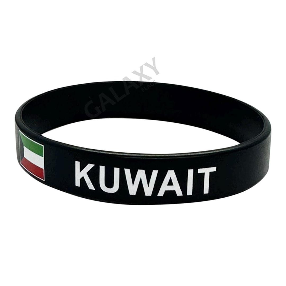 Kuwait Bracelet / Kuwait Flag Silicone Rubber Bracelet - Etsy