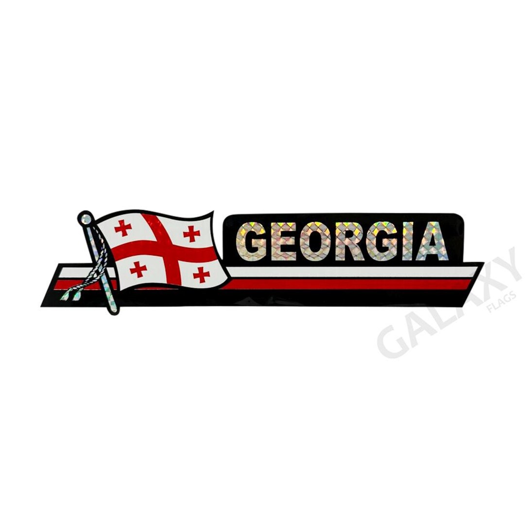 Georgia Bumper Sticker / Georgia Flag Sticker / "3 X 11 3/4" Georgia ...