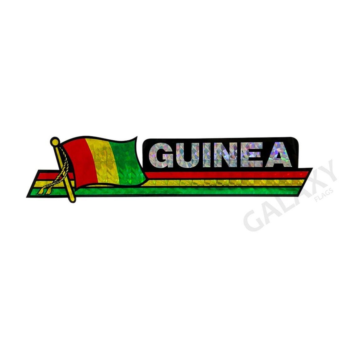 Guinea Bumper Sticker / Guinea Flag Sticker / "3 X 11 3/4" Guinea ...