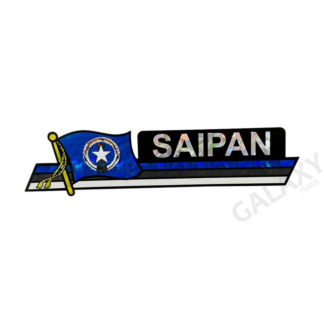 Saipan Flag Bumper Sticker / Saipan Flag Sticker / "3 X 11 3/4" Saipan ...