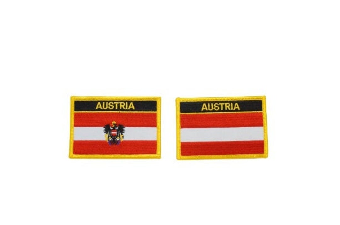 Austria Patch / Austria Flag Patch / Iron - on or Sew on / Austria With ...