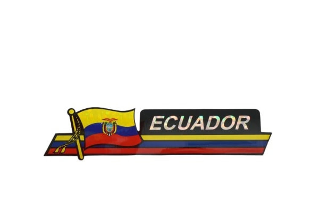 Ecuador Bumper Sticker / Ecuador Flag Sticker / 3 X 11 3/4 Ecuador ...