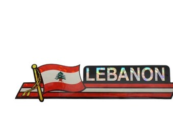 Lebanon Flag Bumper Sticker - Etsy