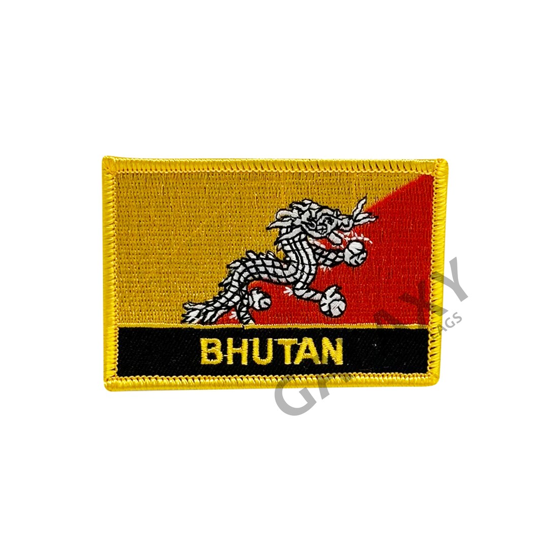 Bhutan Patch / Bhutan Flag Patch / Iron - on or Sew On - Etsy