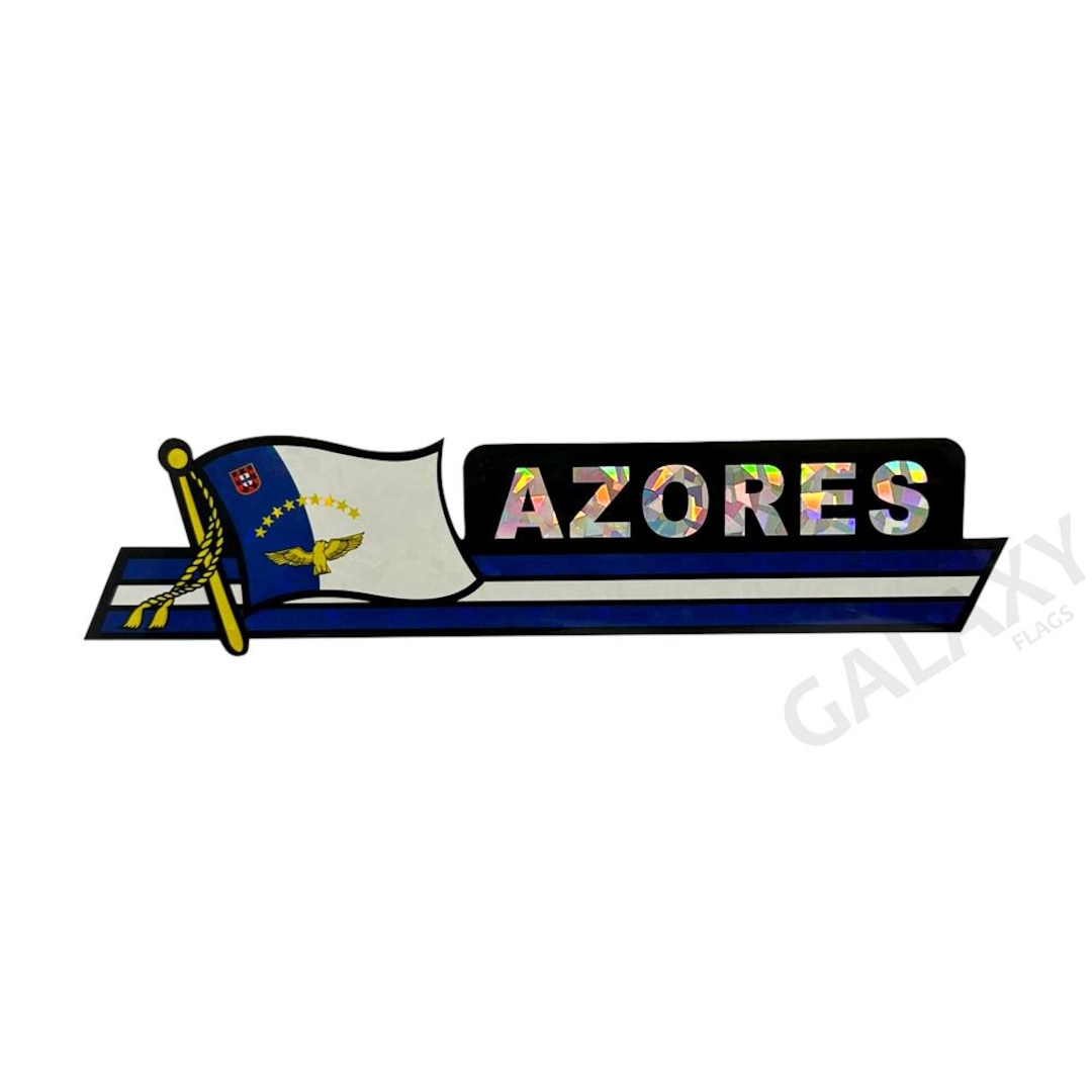 Azores Bumper Sticker / Azores Flag Sticker / "3 X 11 3/4"azores Bumper ...