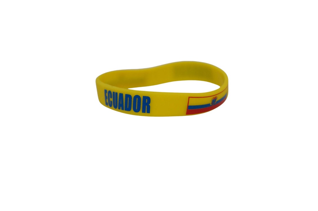 Ecuador Bracelet / Ecuador Flag Silicone Rubber Bracelet - Etsy