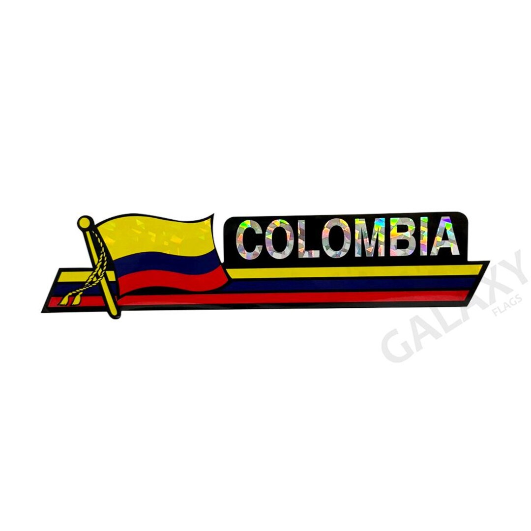 Colombia Bumper Sticker / Colombia Flag Sticker / "3 X 11 3/4" Colombia ...