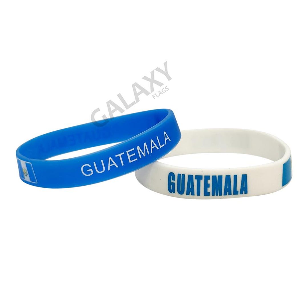 Guatemala Bracelet / Guatemala Flag Silicone Rubber Bracelet - Etsy