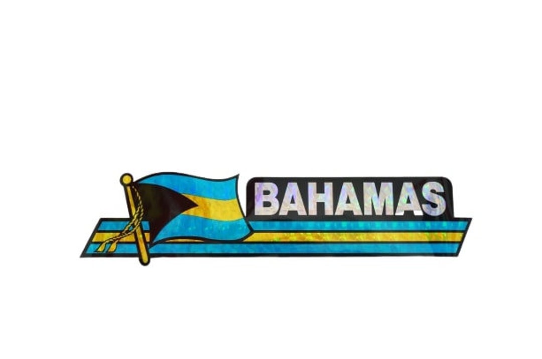 Bahamas Bumper Sticker / Bahamas Flag Sticker / 3 X 11 3/4 Bahamas ...