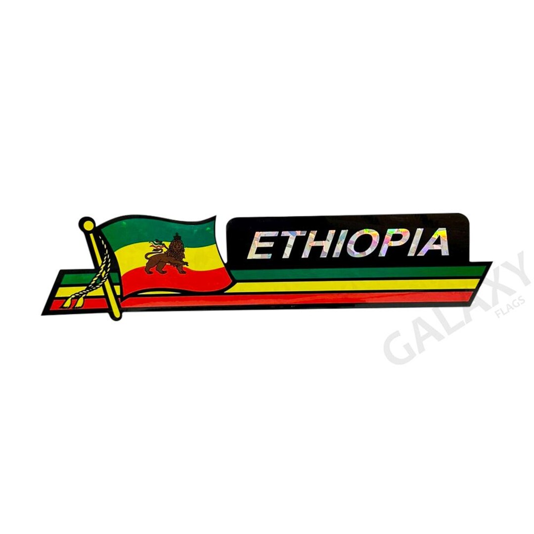 Ethiopia Bumper Sticker / Ethiopia Flag Sticker / "3 X 11 3/4" Ethiopia ...