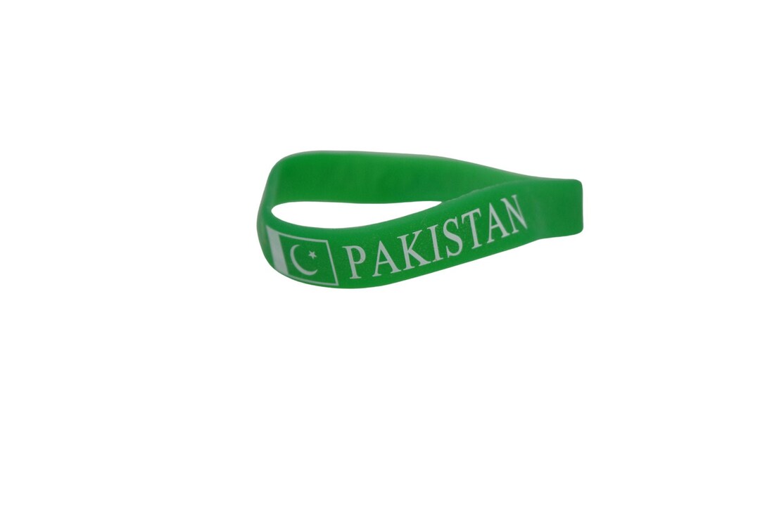 Pakistan Bracelet / Pakistan Flag Silicone Rubber Bracelet - Etsy