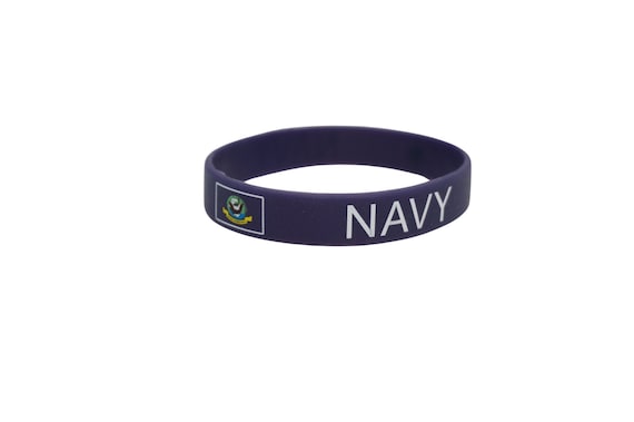 Navy Bracelet / NAVY Flag Silicone Rubber Bracelet - Etsy