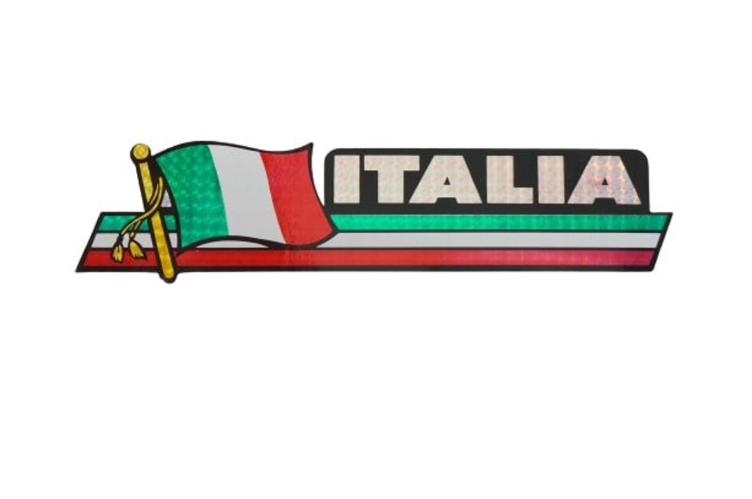 Italia Bumper Sticker / Italy Flag Sticker / 3 X 11 3/4 Italia Bumper ...