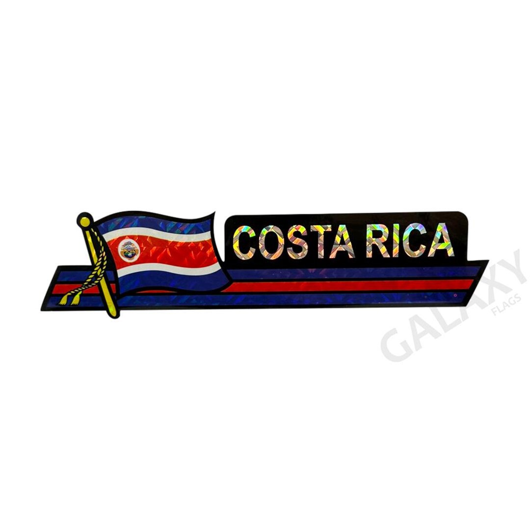 Costa Rica Bumper Sticker / Costa Rica Flag Sticker / "3 X 11 3/4 ...