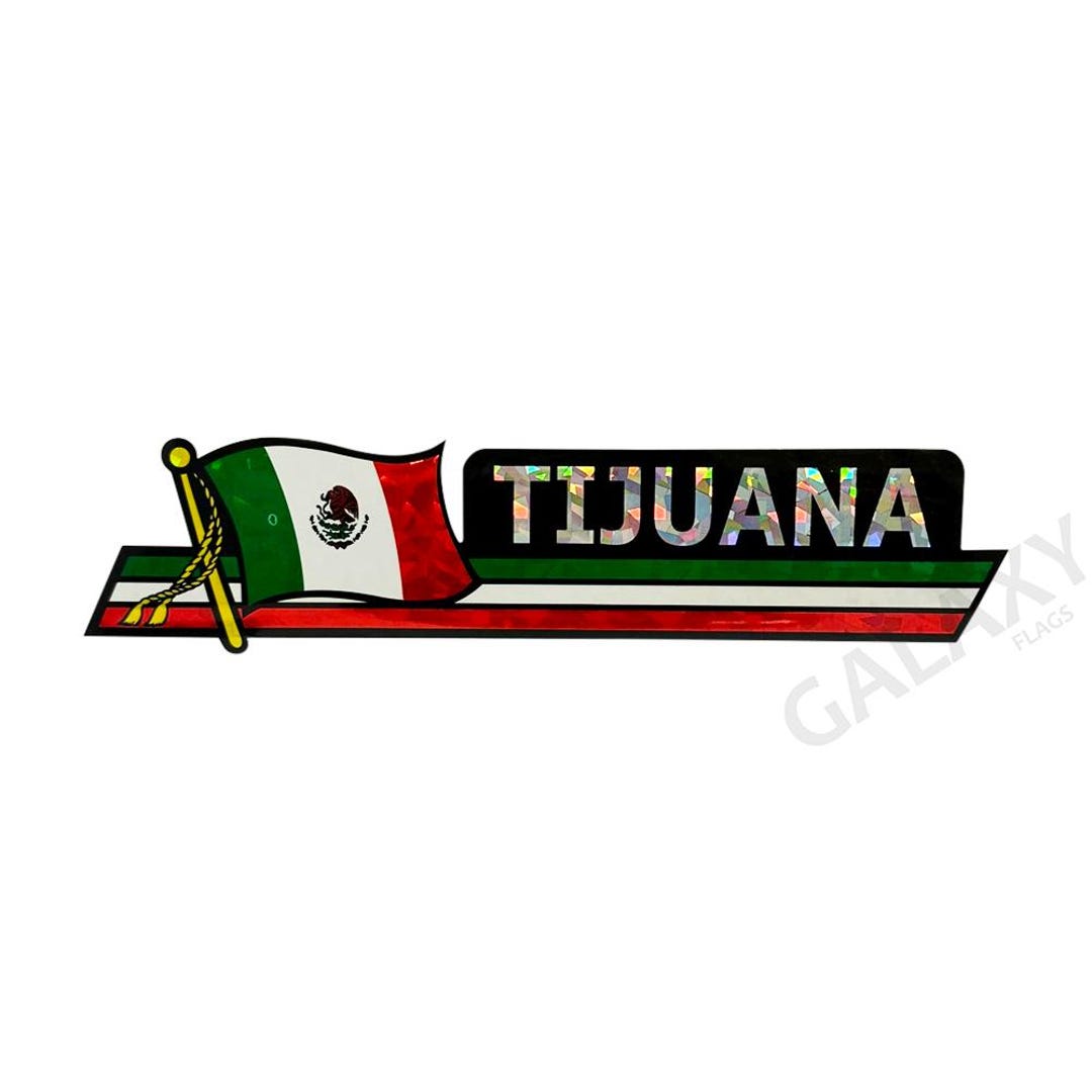 Tijuana Bumper Sticker / Tijuana Flag Sticker / "3 X 11 3/4" Tijuana ...