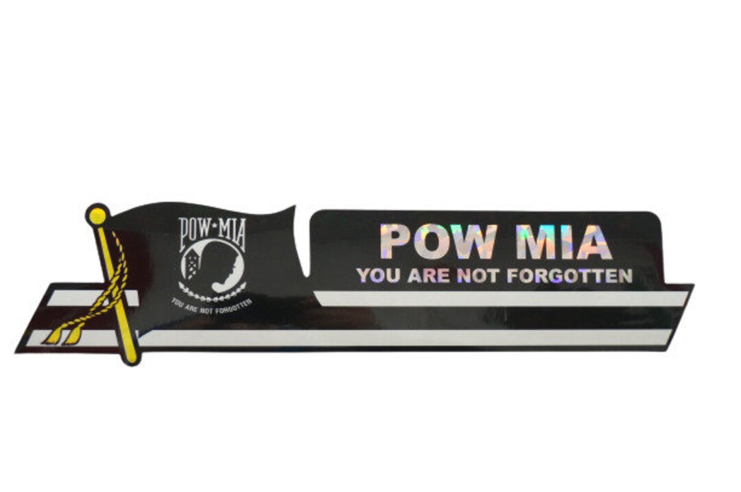 Pow Mia Bumper Sticker / Pow Mia Flag Sticker / 3 X 11 3/4 Pow Mia ...