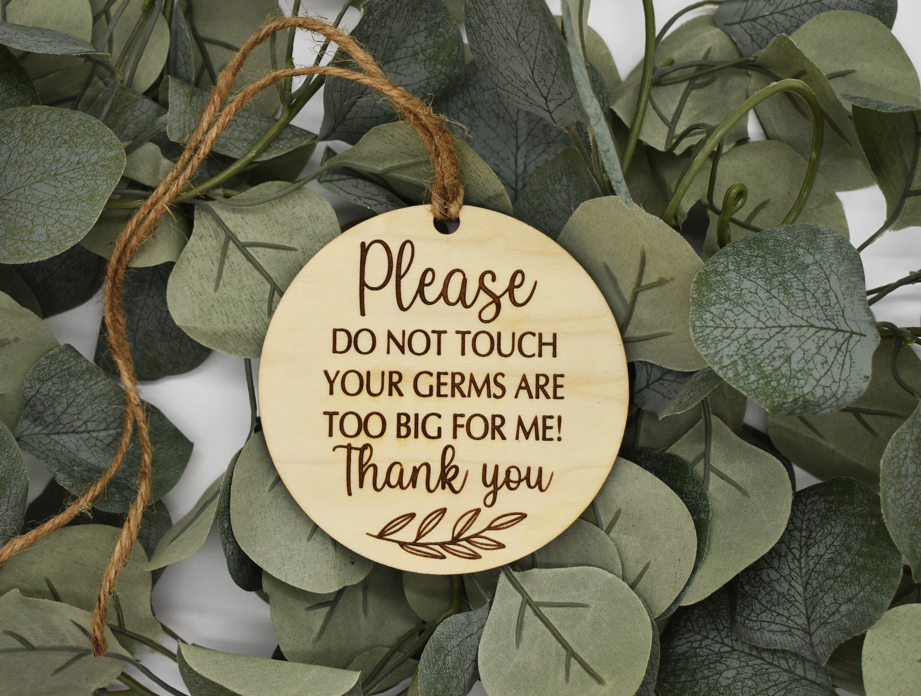 Car seat Germ Sign/ Baby Germ Sign/ Germs Are Too Big Tag | Etsy