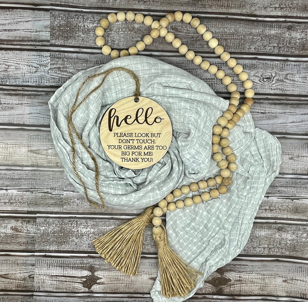 Car Seat Germ Sign/ Gender Neutral Baby Germ Sign/germs Are Too Big Tag ...