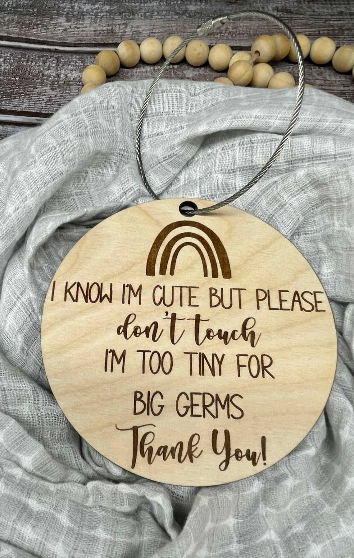 Car Seat Germ Sign/rainbow Baby Germ Sign/germs Are Too Big - Etsy