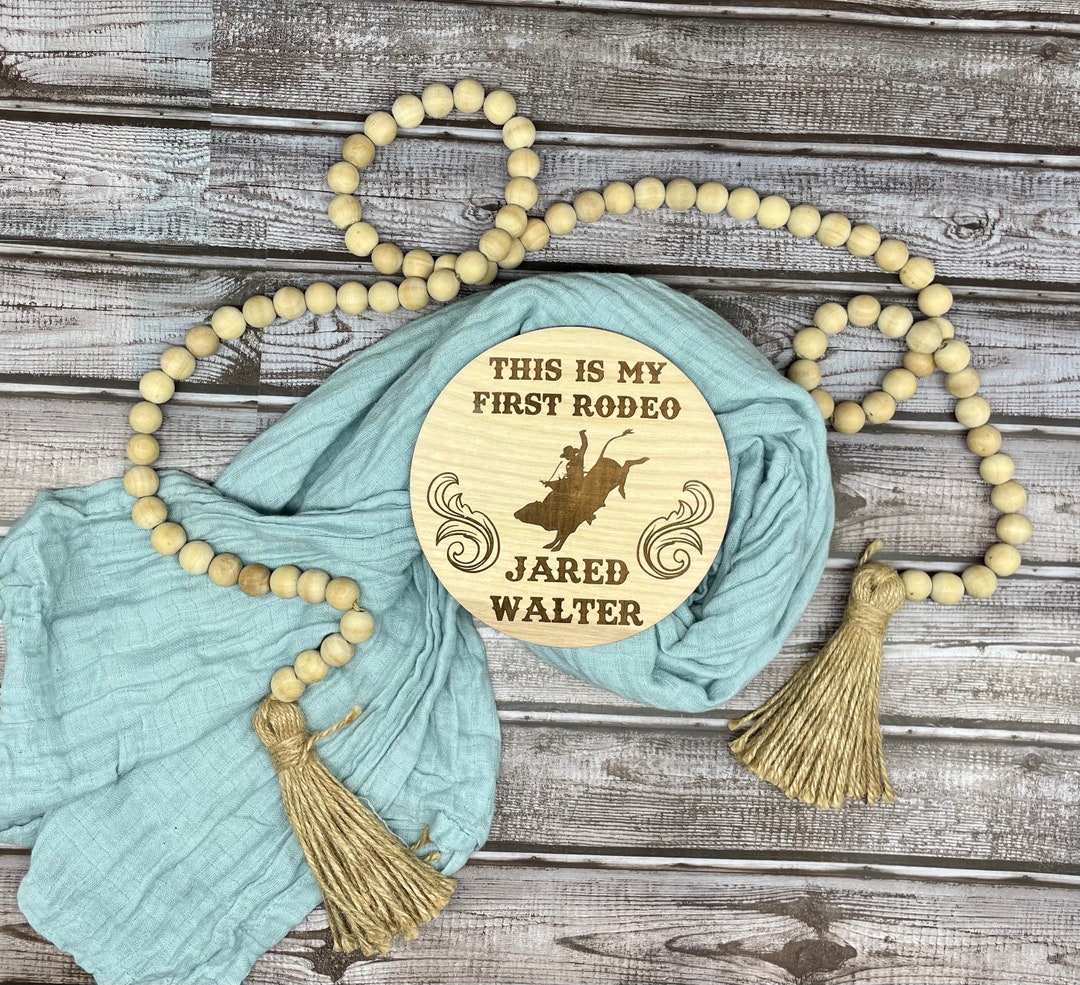 Letrero de Rodeo / Anuncio de Nacimiento de Bebé / Prop fotográfico de ...