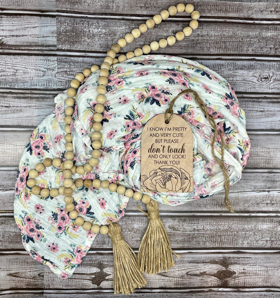 Car Seat Germ Sign/ Floral Baby Germ Sign/ Peony Germs Are Too Big Tag ...